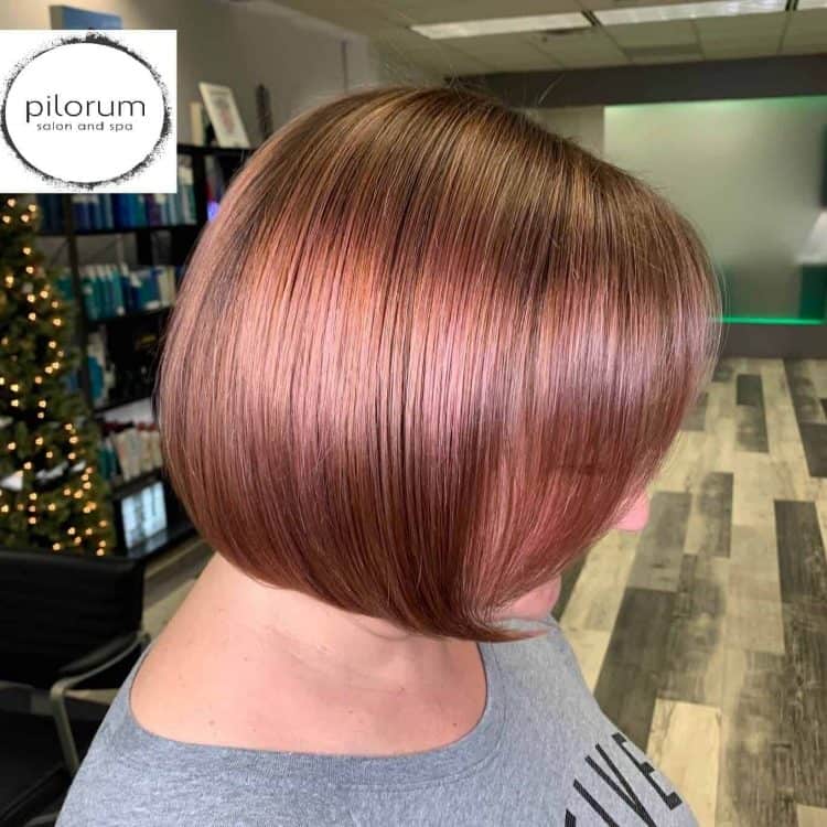 Rose Gold Hair Color | Pilorum Salon and Spa